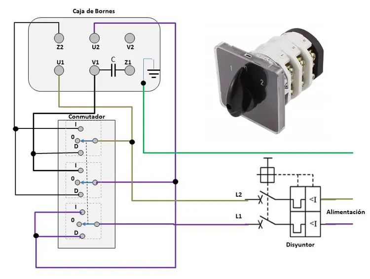 Diagrama De Inversión De Giro De Un Motor Monofásico: Funcionamiento ...