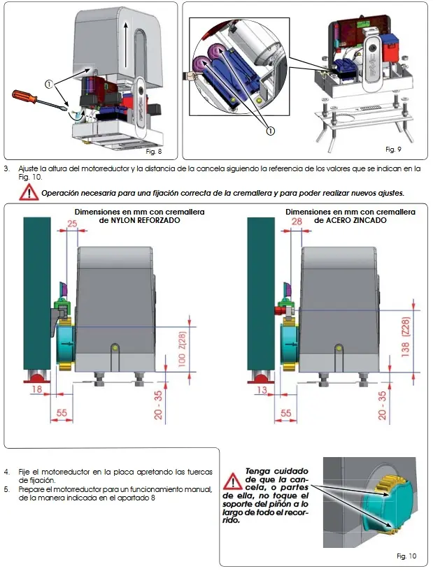 Manual De Instalación De Motor Para Portón Corredizo - MOTORBA